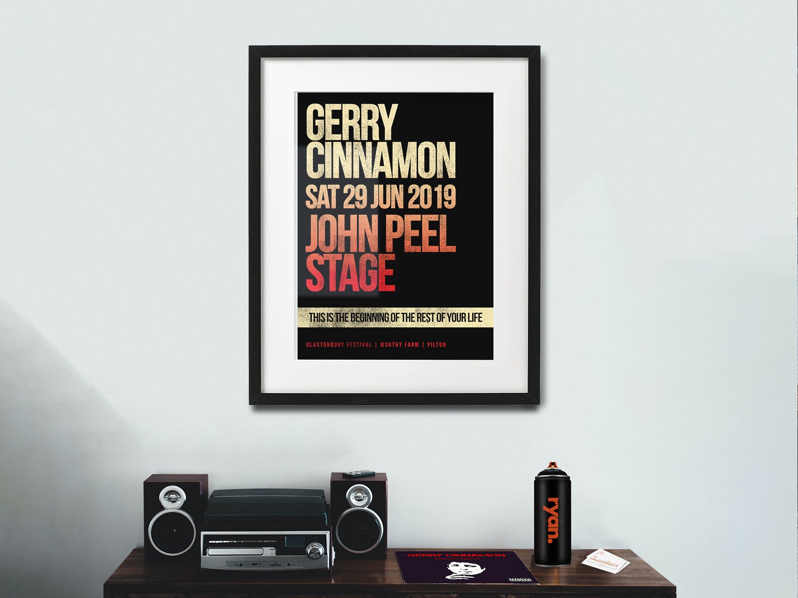 Gerry Cinnamon Poster Art Print / Artwork / Cadre de boîte en - Etsy France