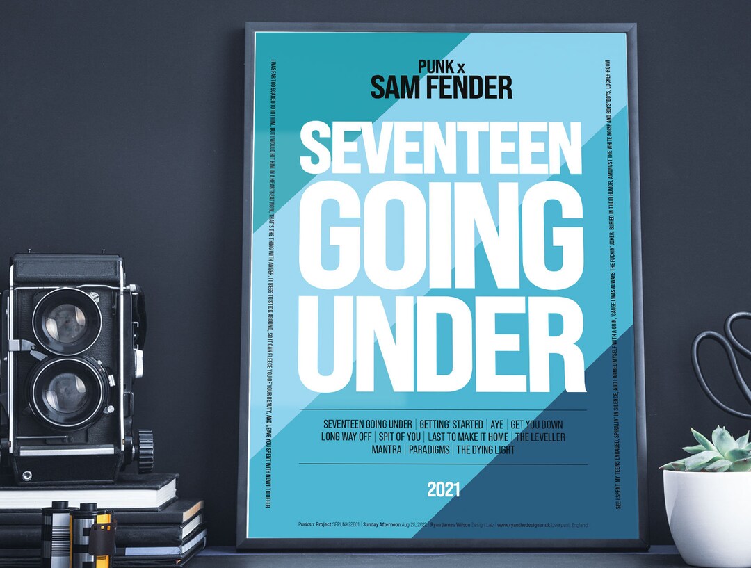Sam Fender Unframed Art Print / Artwork / Seventeen Going Under ...