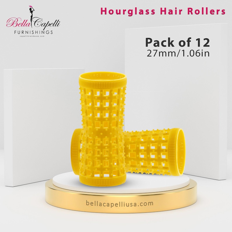 The 12 Pieces Self Grip Orange Natural Hair Rollers Unisex Hair Curlers ...