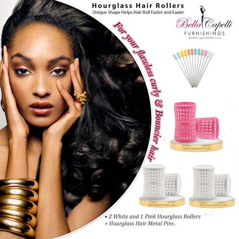 Hourglass All Hair Types Unisex Rollers White Hgr 47mm185in Pack Of 6 Etsy