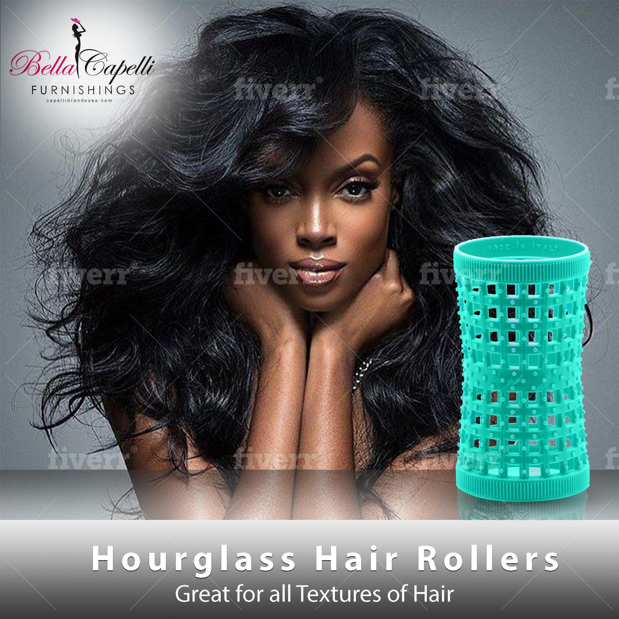 The 12 Pieces Self Grip Orange Natural Hair Rollers Unisex Hair Curlers ...