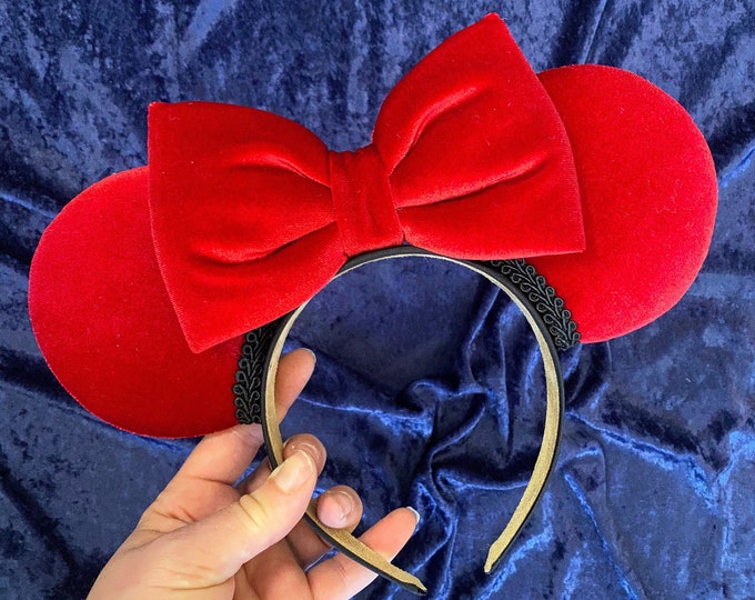 Red Velvet Disney Inspired Minnie Ears - Etsy
