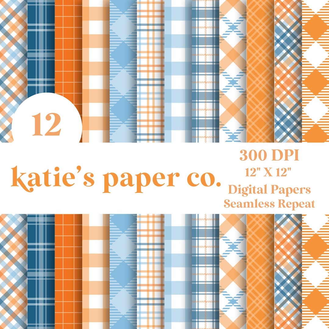 Set of 12 Fall Digital Seamless Repeat Scrapbook Papers-pumpkins ...
