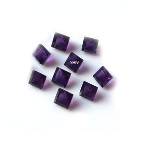 AAA Amethyst Square Faceted 5MM-6MM 100% Natural Amethyst - Etsy