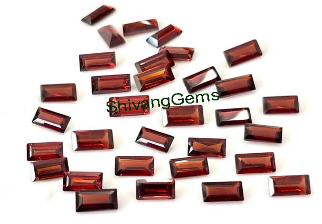 AAA Red Garnet Baguette Cut Size 1.5X3MM-2X4MM-2.5X5MM-3X6MM-4X8MM ...