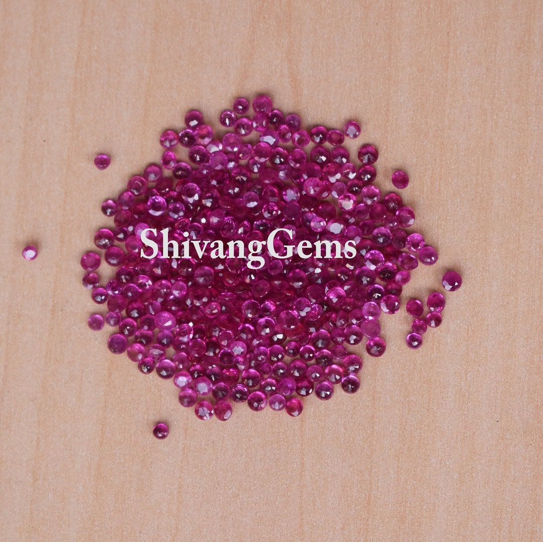 AAA Natural Ruby Round Shape Cut Faceted 2X2MM Ruby Round Cut Faceted ...