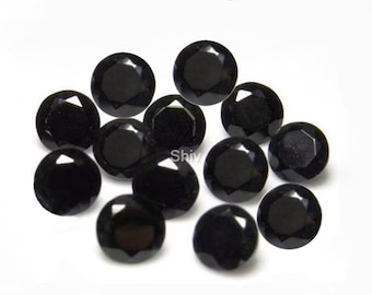 Black Spinel Round Brilliant Cut SIZE CHOICE Loose Stones High - Etsy
