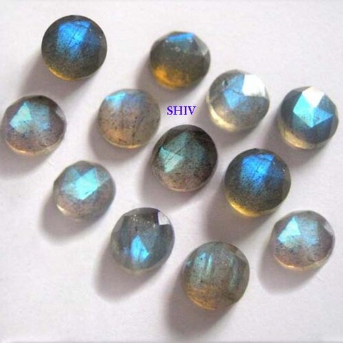10mm Labradorite Rose Cut Round Flat Back Cabochons - Etsy