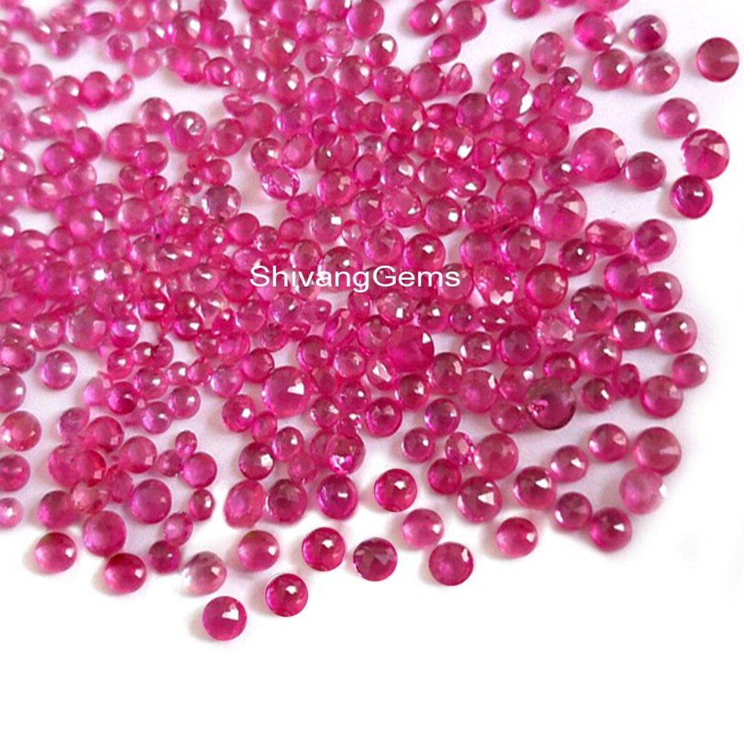 Natural AAA Ruby Round Cut Faceted Size 2MM-2.50MM-3MM-3.50MM Ruby ...