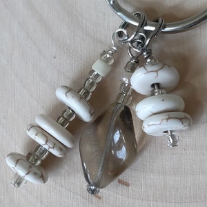 Dog Lovers Keychain Dog Key Ring Pawprint Beaded Keychain Purse Charm ...