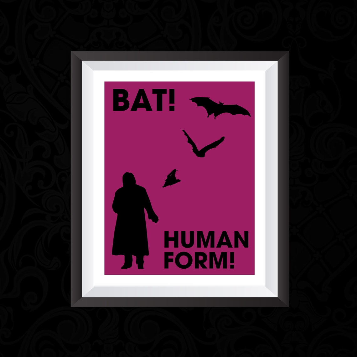 What We Do in the Shadows Inspired // Bat! Human Form! Art Print ...