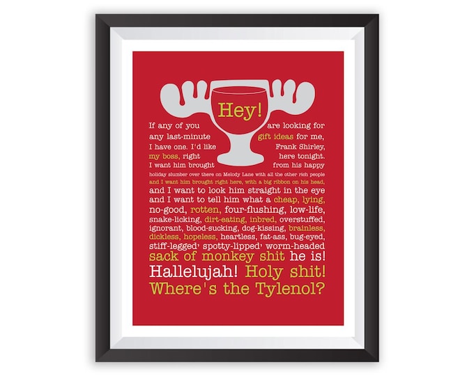 National Lampoon's Christmas Vacation Print Clark's Rant Hallelujah ...