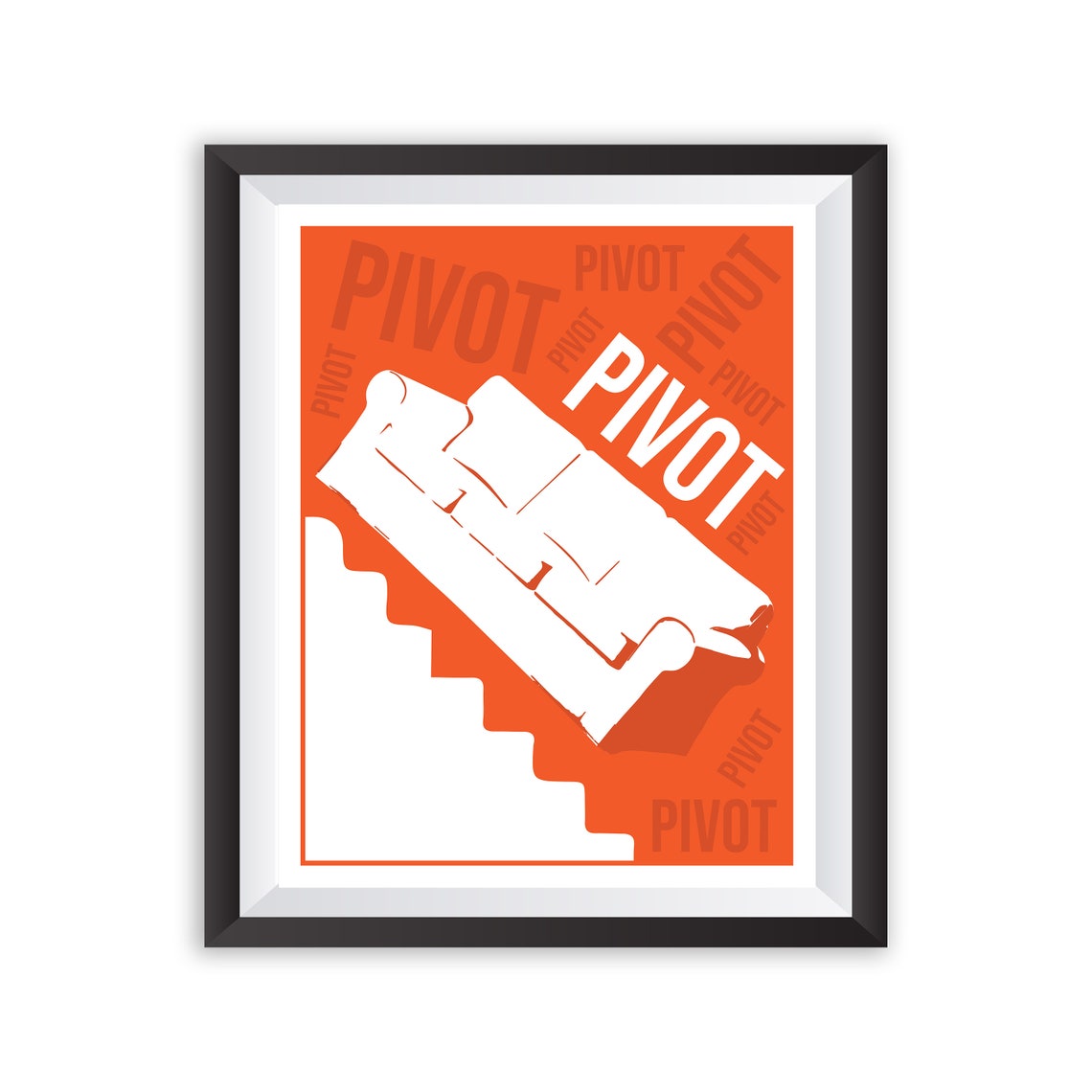 PIVOT Friends Poster, Ross Geller Print, Rachel Joey Phoebe Monica ...
