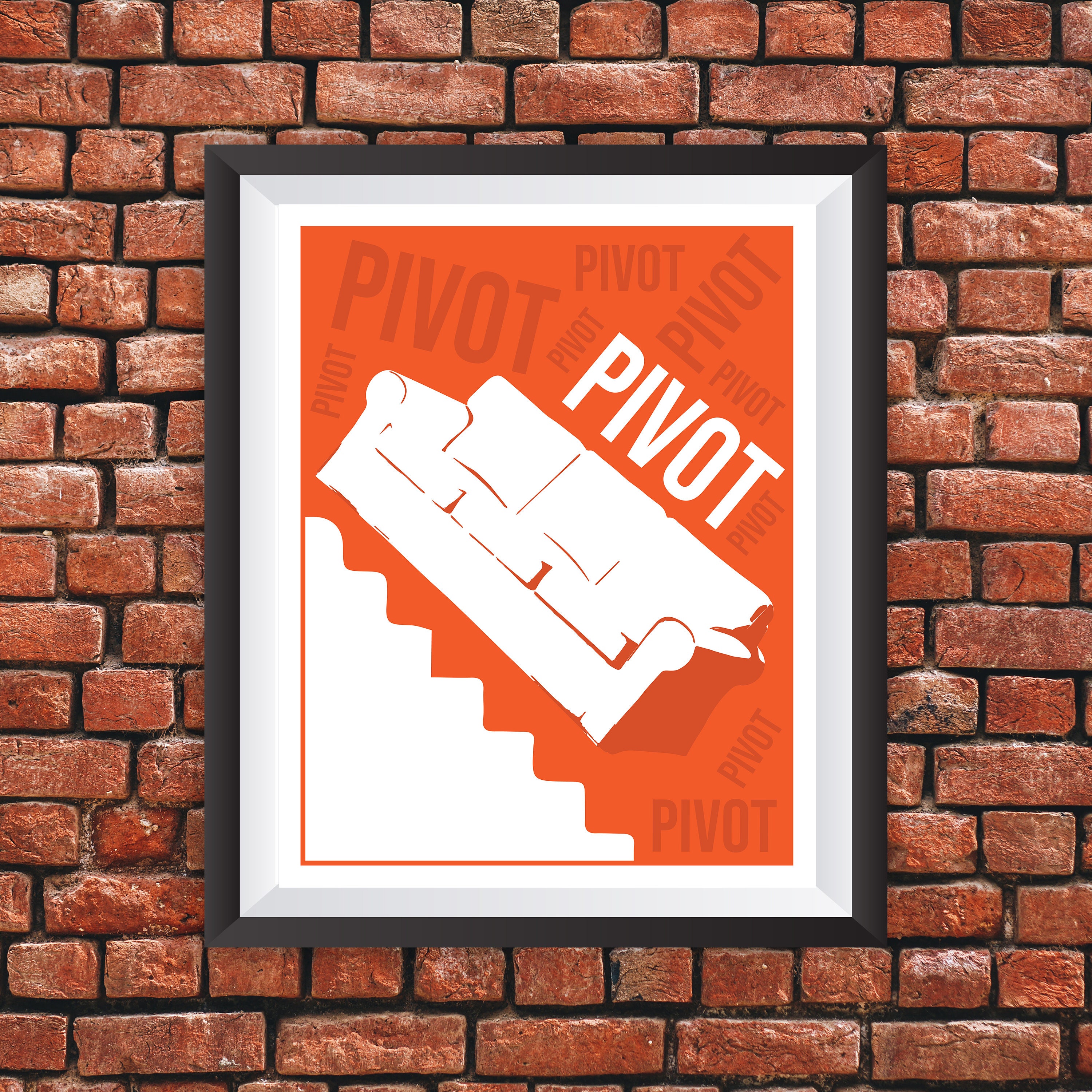 PIVOT Friends Poster, Ross Geller Print, Rachel Joey Phoebe Monica ...