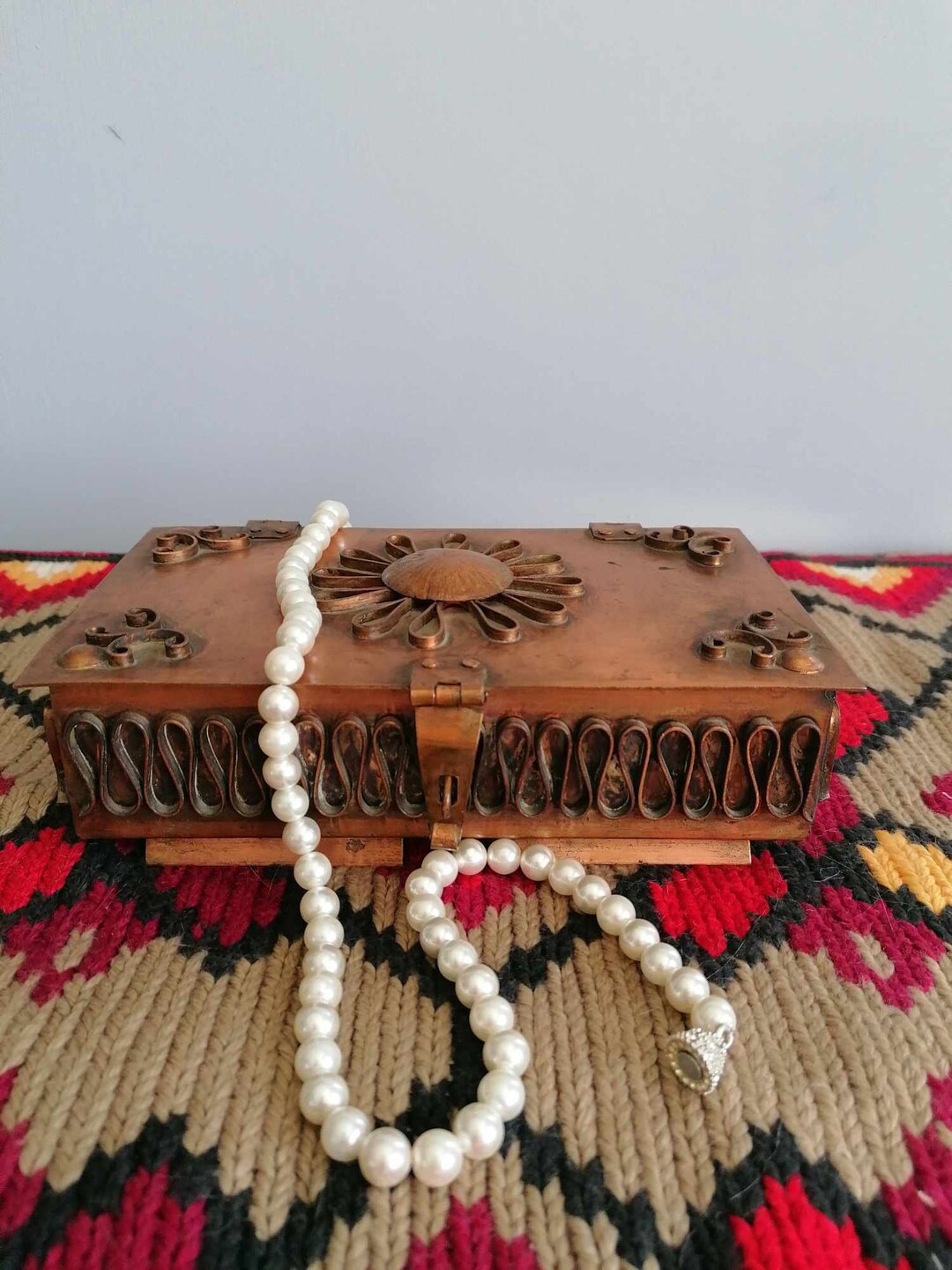 Copper Jewelry Box, Copper Box, Vintage Copper Box, Handmade Box ...