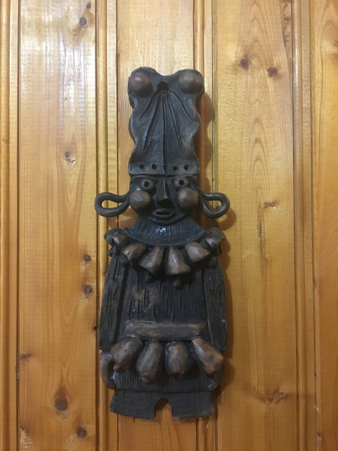 Ceramic Wall Art, Ceramic Folk Figure Figure for Wall, Folklore Figure ...