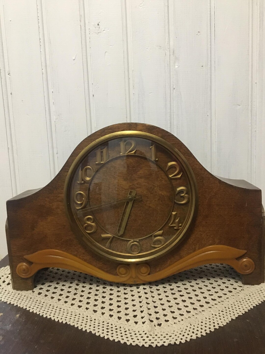 Vintage Mantel Clock VESNA , Clock Art Deco, Mechanical Clock Vesna ...