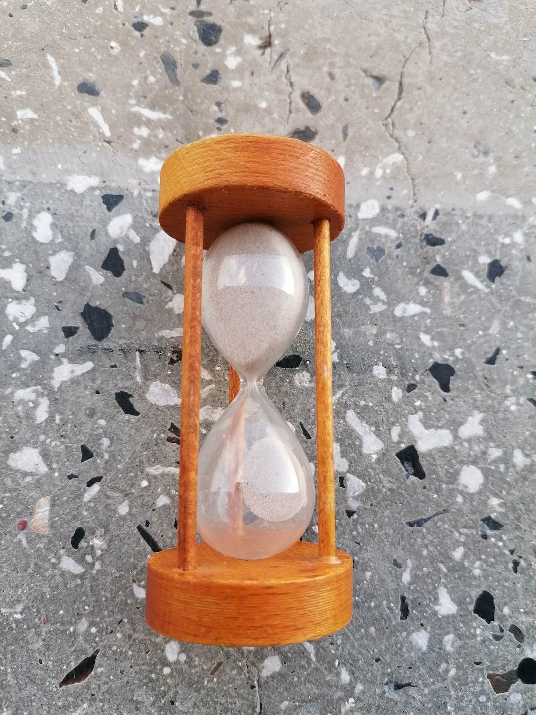 Vintage Wooden Hourglass, Small Hourglass, Collectible Hourglass Sand ...
