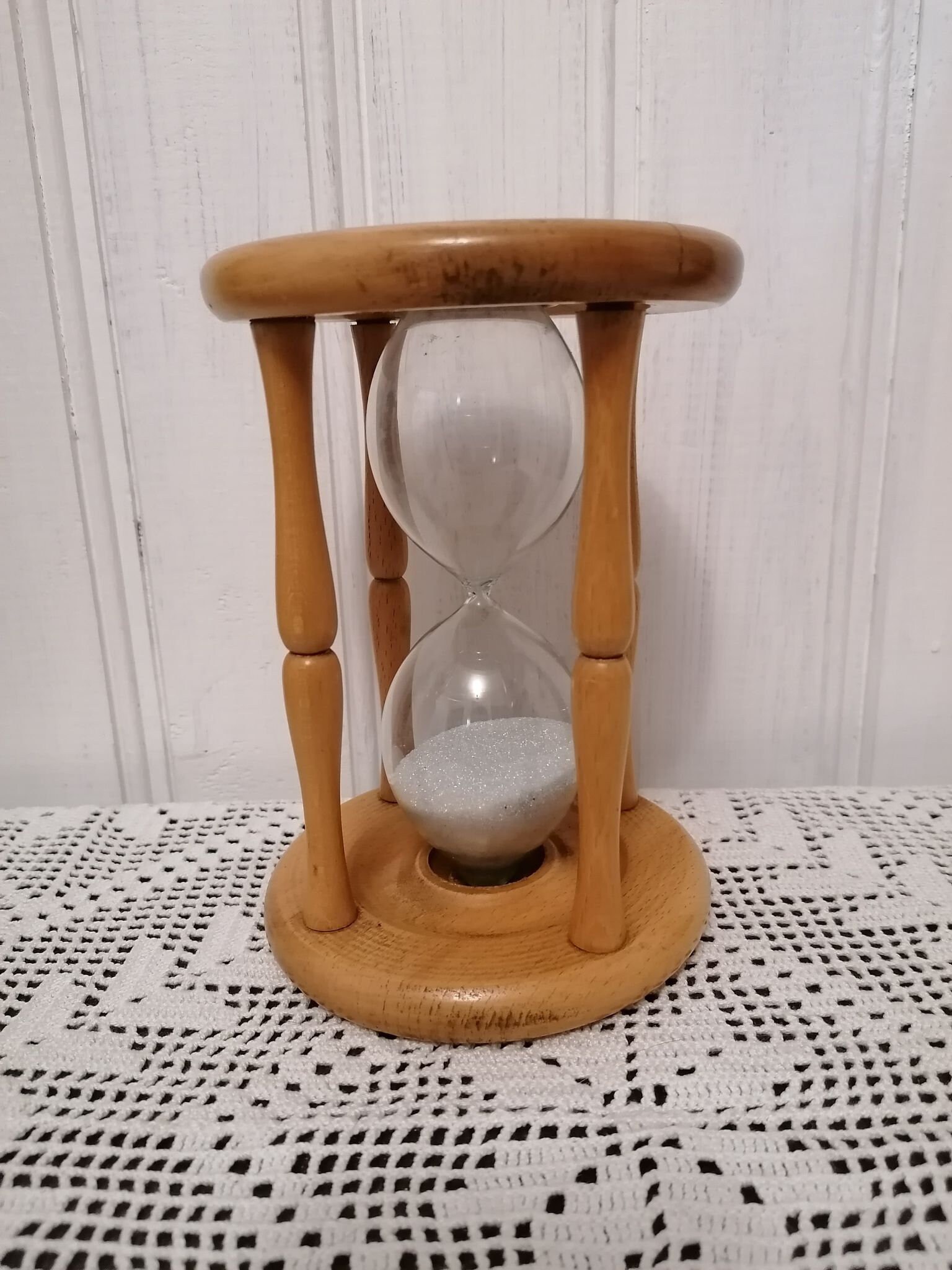 Large hourglass Vintage taimer Brown wooden hourglass with | Etsy