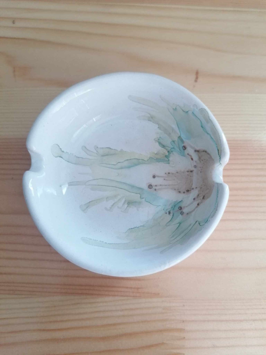 Vintage Ceramic Ashtray, Round Ashtray, Retro Ceramic Ashtray, Old ...