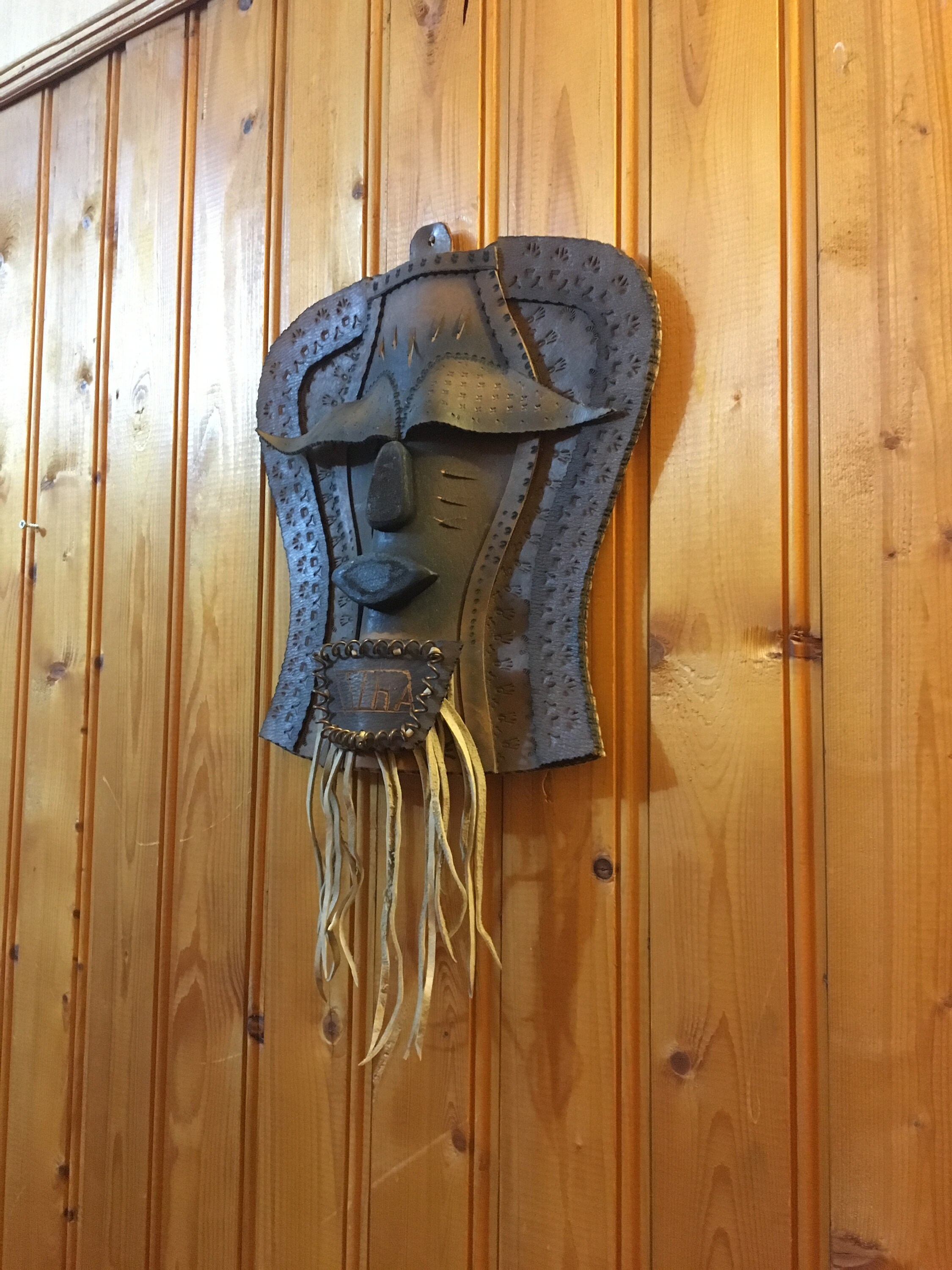 Leather Wall Mask Wall Art Handmade Home Decor Leather - Etsy