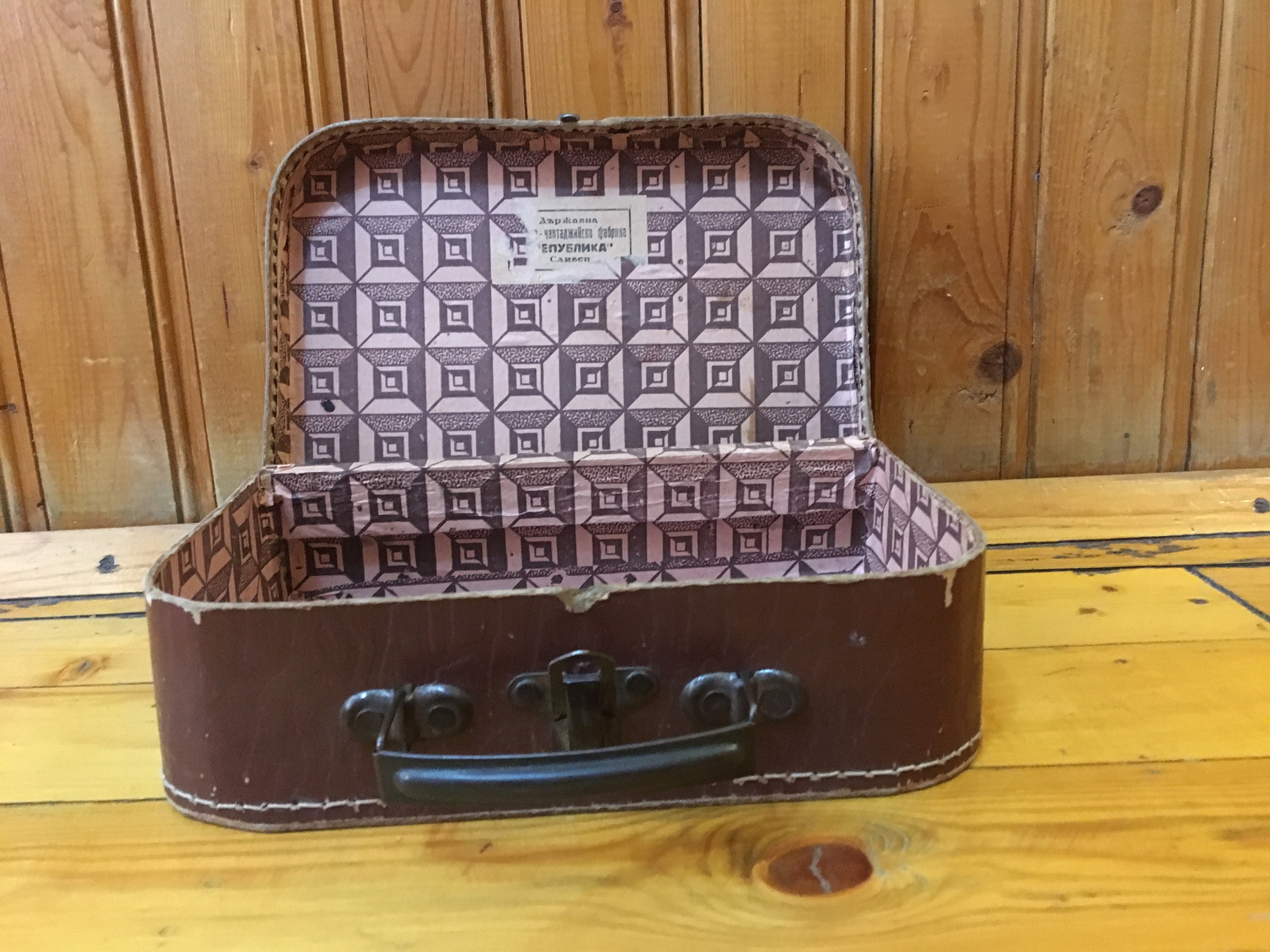 Little Cardboard Case Antique Suitcase Tiny Brown Suitcase - Etsy Australia