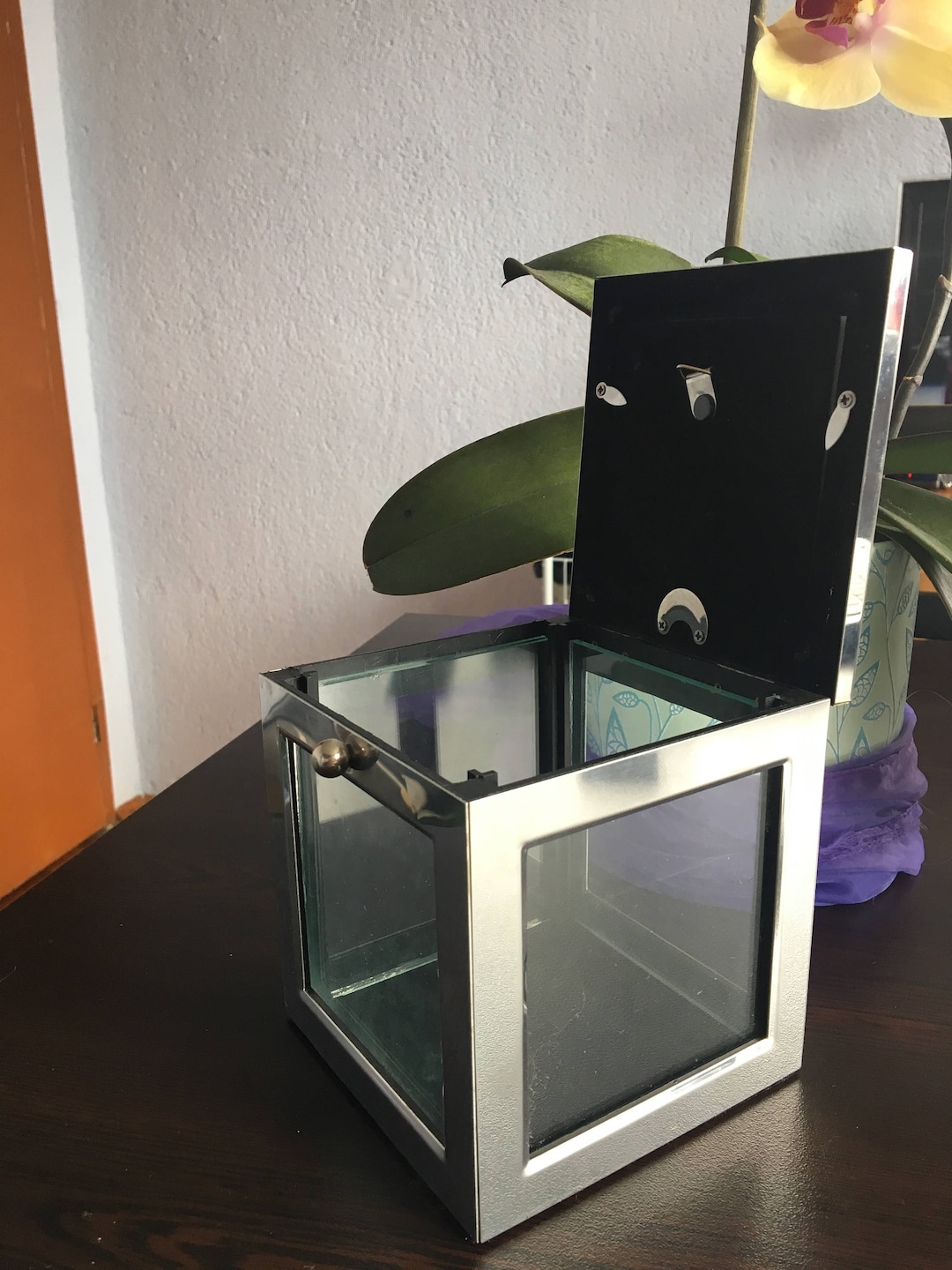 A Glass Box With a Lid, A Glass Box, Hand-made Heart of Wire, Gift Box ...