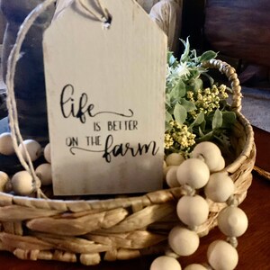 Wood Farmhouse Tags - Etsy