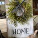 Farmhouse Home Sign With Wreath - Etsy
