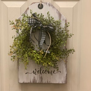 Wooden Tag Welcome Sign - Etsy