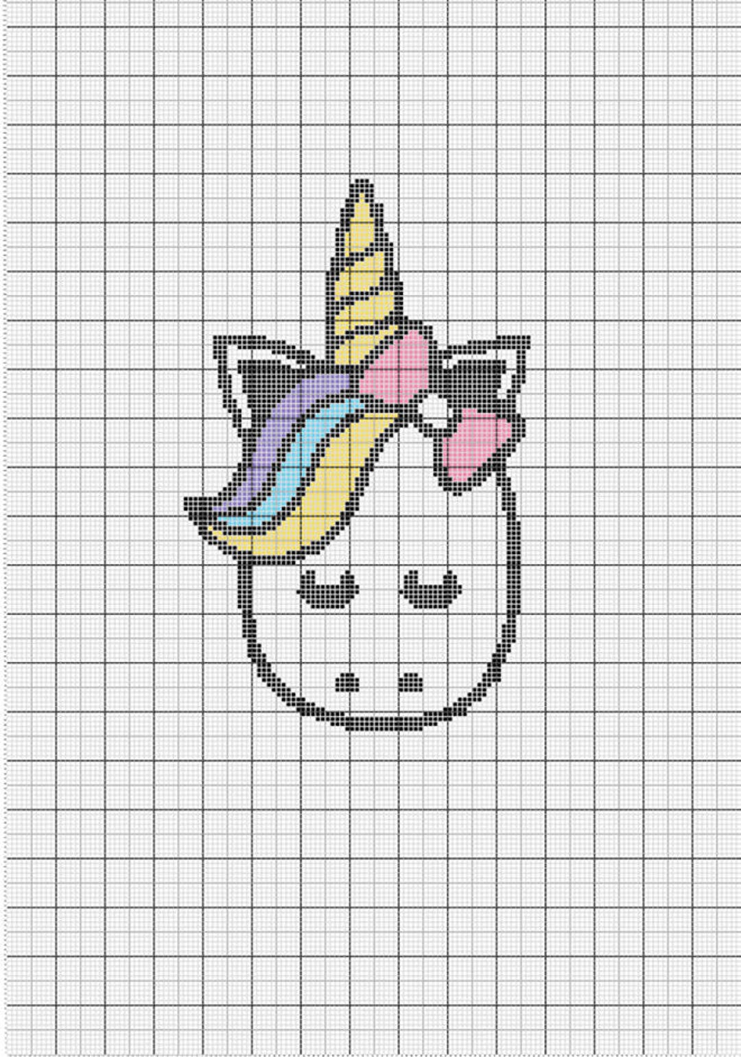 Unicorn Graphghan Pattern - Etsy