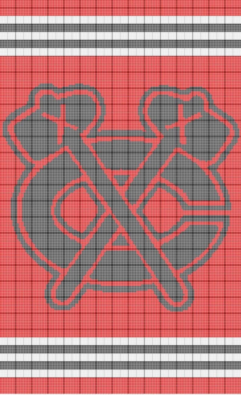 Blackhawks Hockey Graphghan Pattern - Etsy