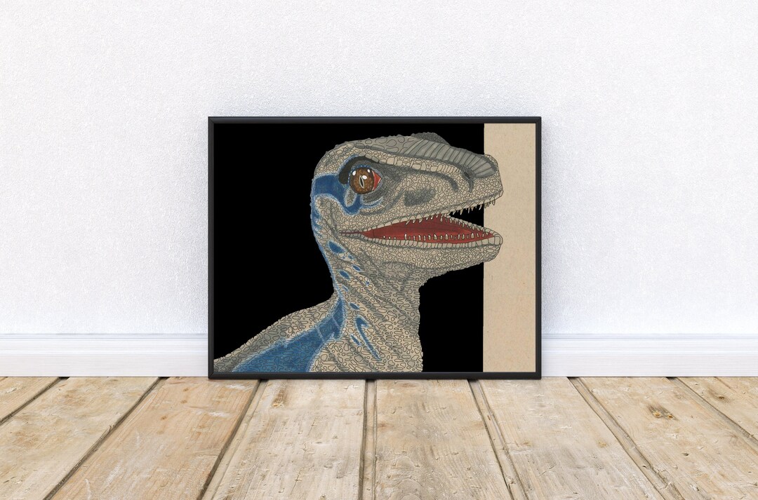Drawing Print Baby Blue - Etsy