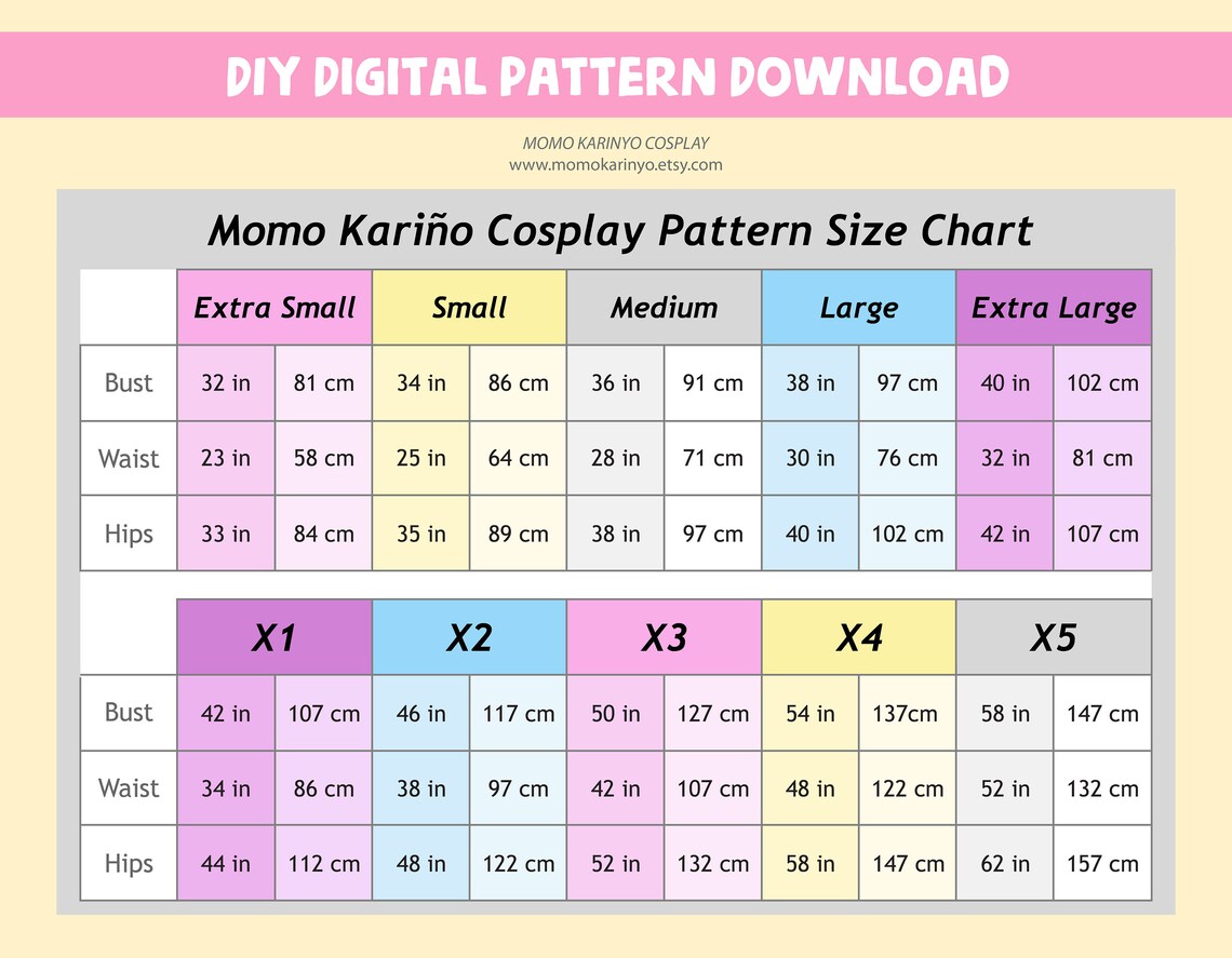 DIY Magical Girl Circle Skirt Pattern size Extra Small | Etsy