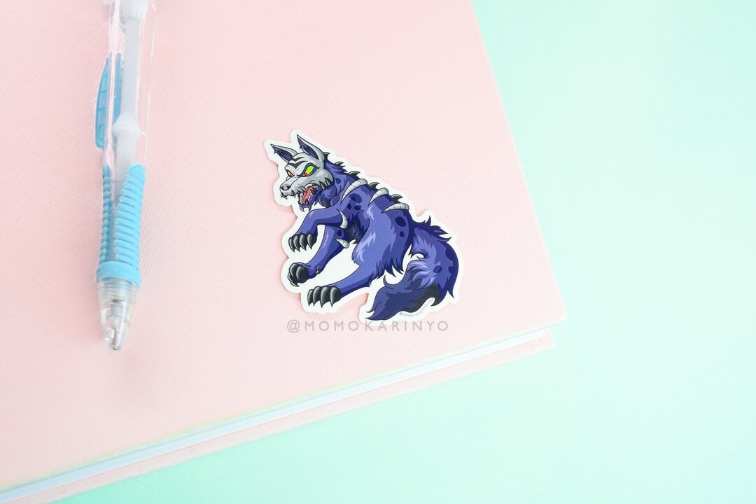 Mutated Blue Lupe Vinyl Sticker With Clear Edges Dishwasher - Etsy