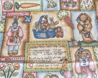 Bunny Vintage Fabric - Etsy
