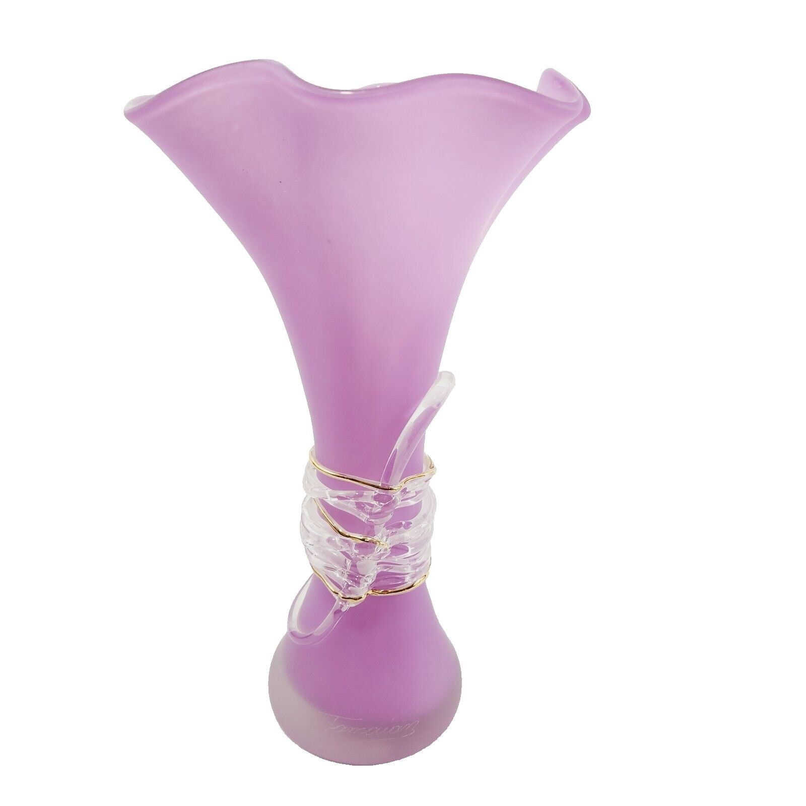 Vintage Tamaian Signed Hand Blown Art Glass Abstract Vase 12 Beautiful ...