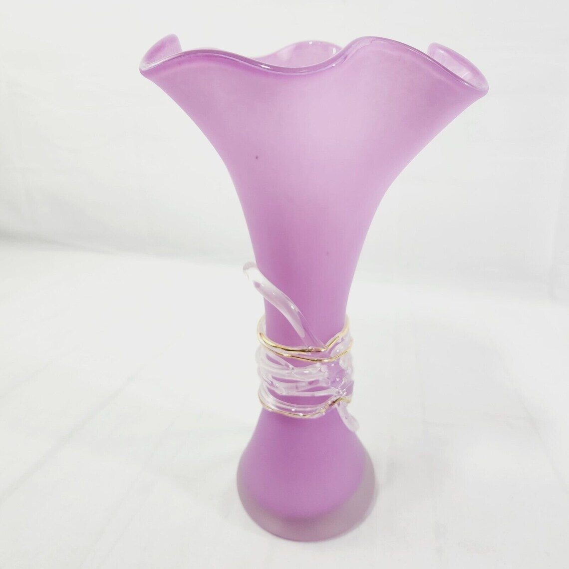 Vintage Tamaian Signed Hand Blown Art Glass Abstract Vase 12 Beautiful ...