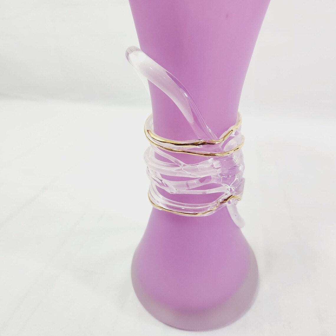 Vintage Tamaian Signed Hand Blown Art Glass Abstract Vase 12 Beautiful ...