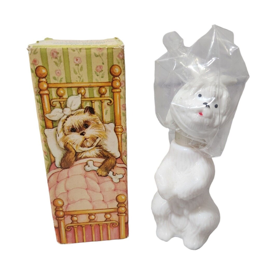 Vintage Avon Sweet Tooth Terrier Cotillion Cologne Milk Glass 1 Oz - Etsy