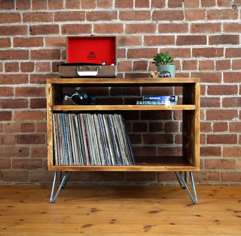 Hi-fi and Vinyl Storage Unit - Etsy UK