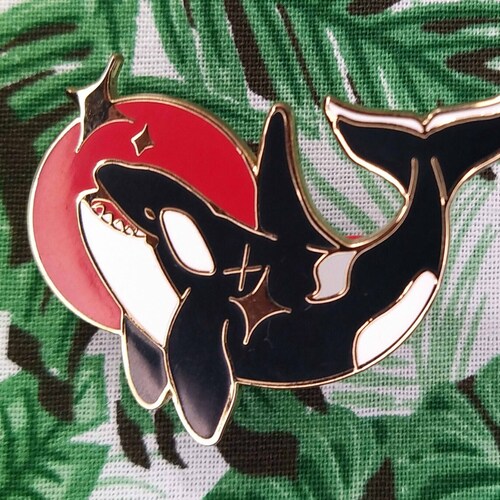 Orca Hard Enamel Pin Killer Whale Pin Whale Pin Ocean - Etsy
