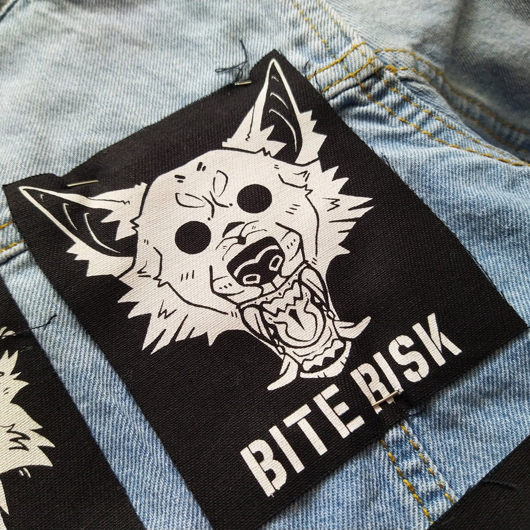 Bite Risk Werewolf Lycan Cotton Sew-on Screenprinted Patch - Etsy