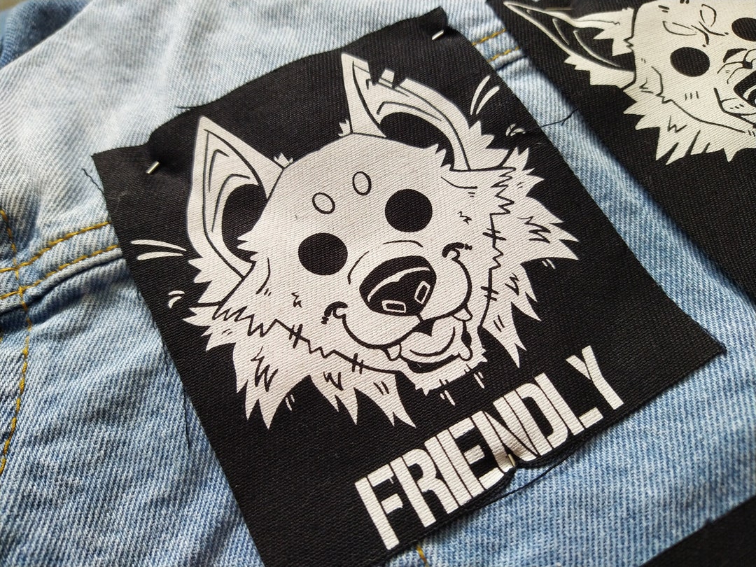 Friendly Werewolf Lycan Cotton Sew-on Screenprinted Patch - Etsy