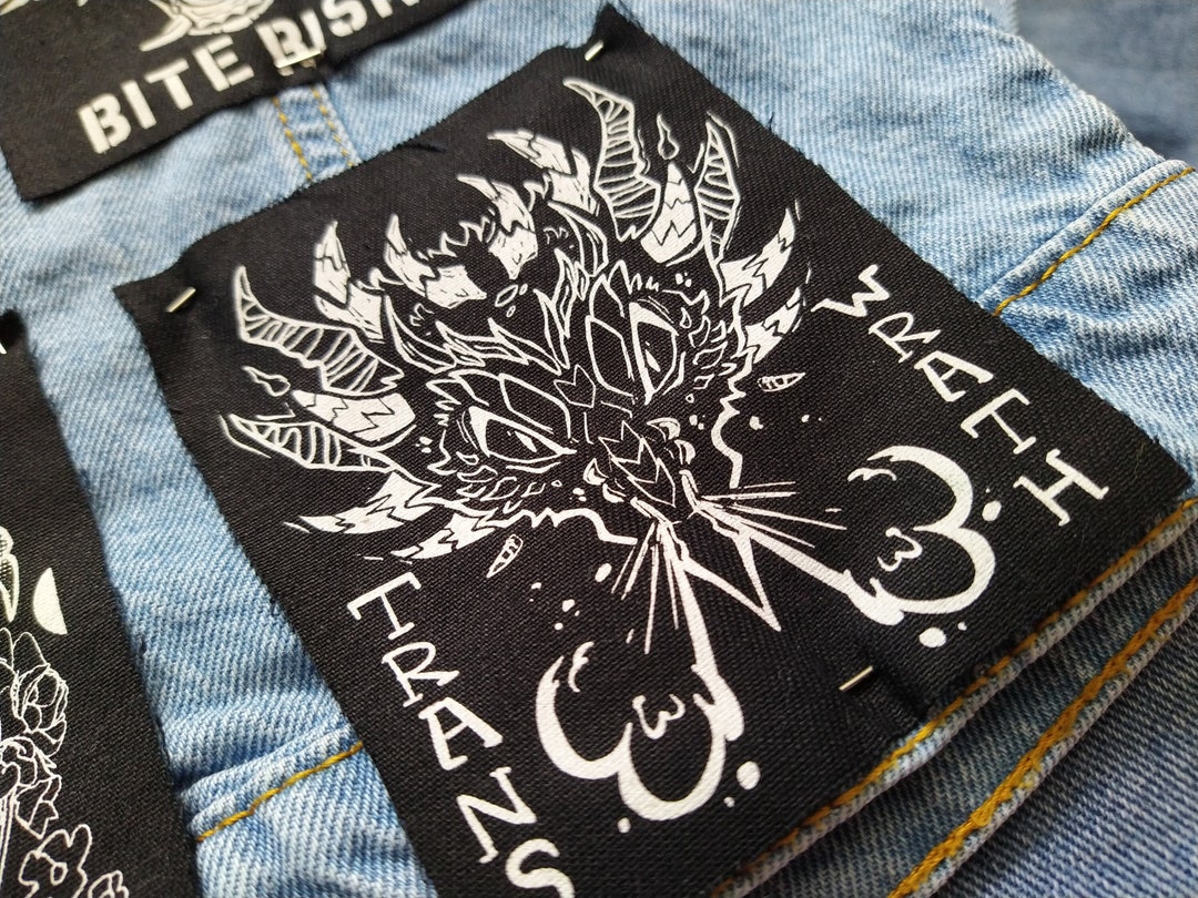 Trans Wrath Pride Dragon Cotton Sew-on Screenprinted Patch - Etsy
