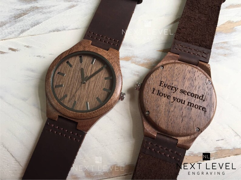 Engraved Wood Watch Retirement Gift for Him Mens Custom - Etsy