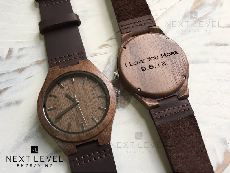 Engraved Wood Watch Retirement Gift for Him Mens Custom - Etsy