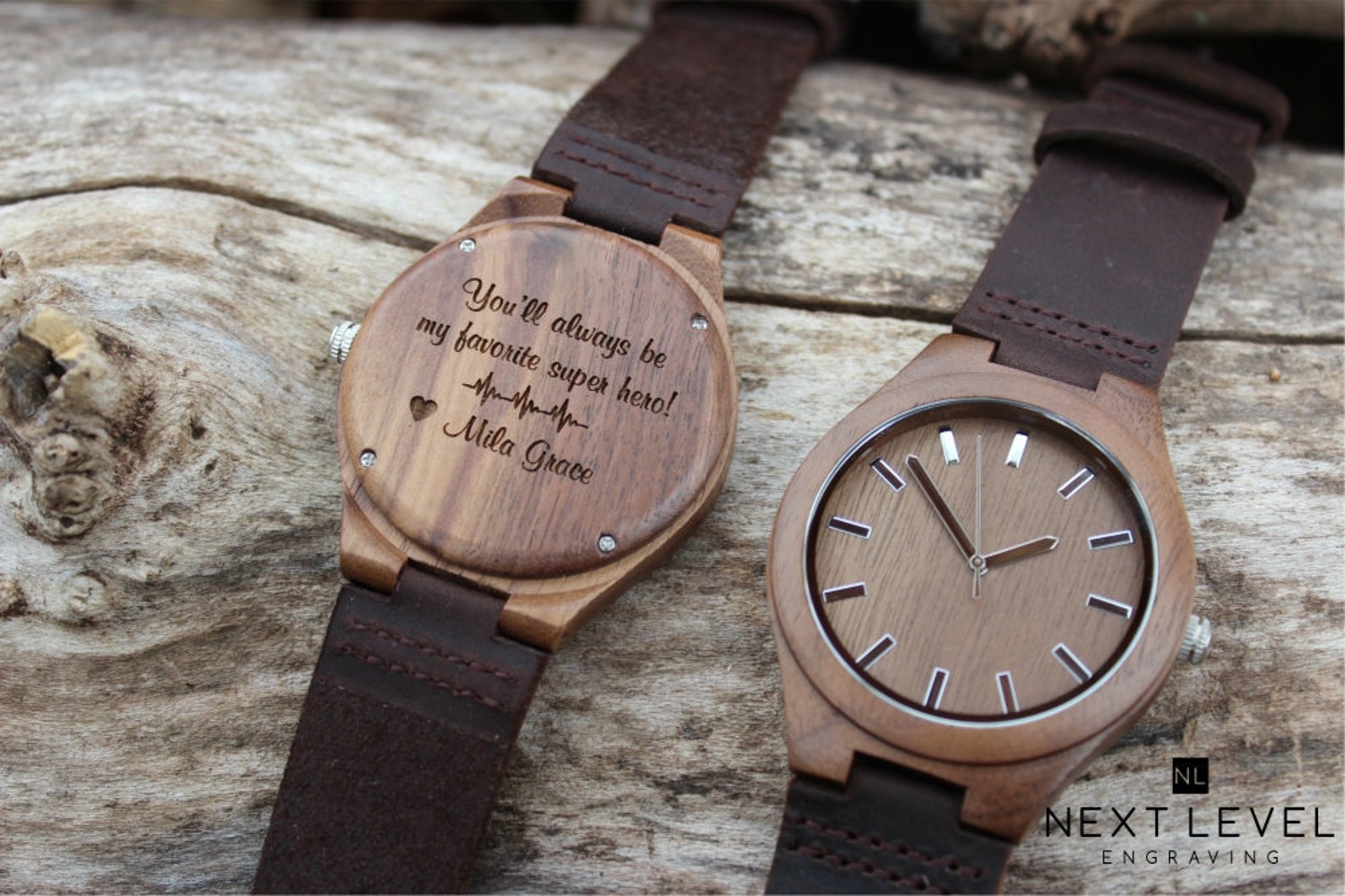 Engraved Wood Watch Retirement Gift for Him Mens Custom - Etsy