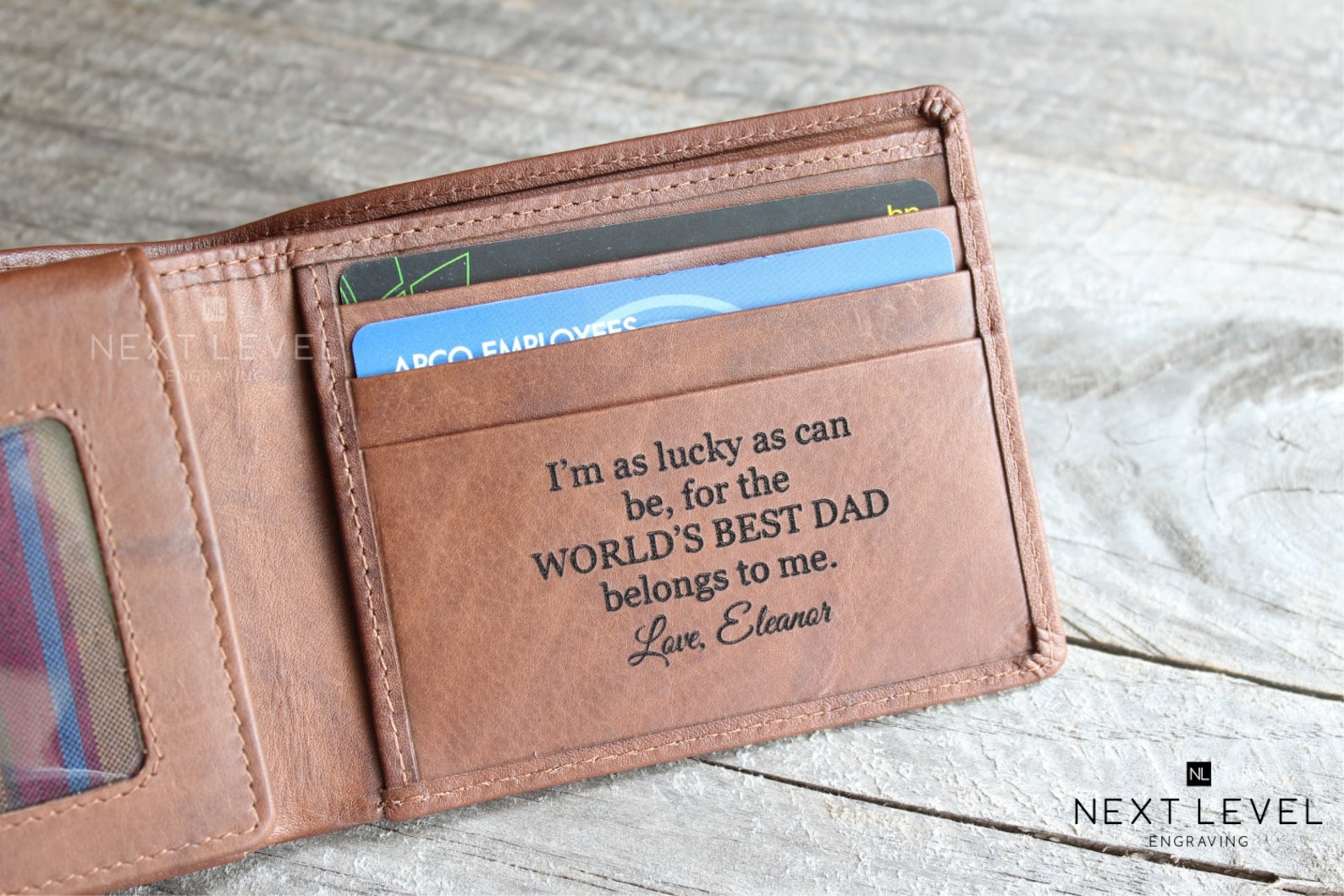 Personalized Gifts for Dad Fathers Gift From Son Mens Bifold | Etsy