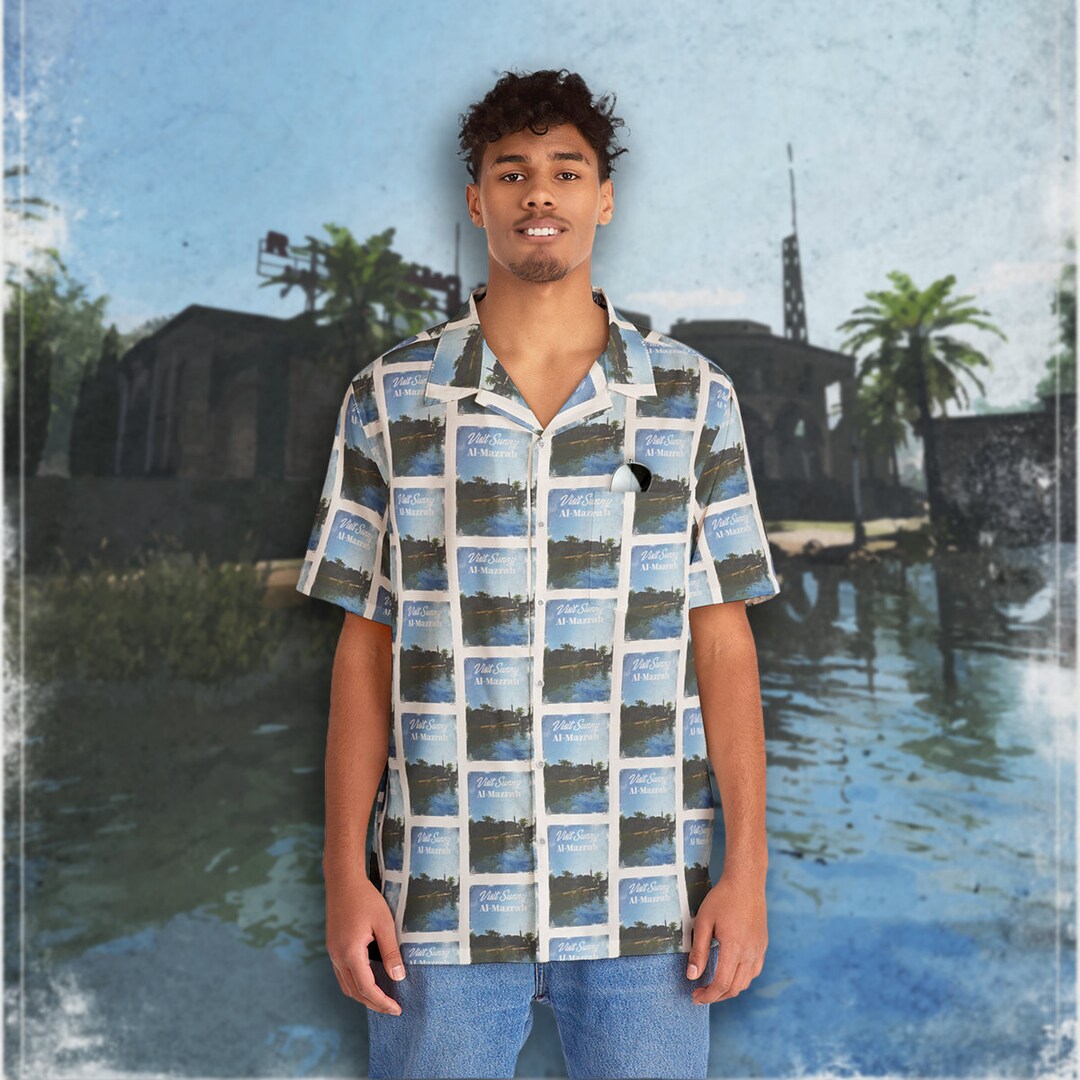 WARZONE DMZ, Visit Sunny Al-mazrah Resort Patterned, Men's Hawaiian ...